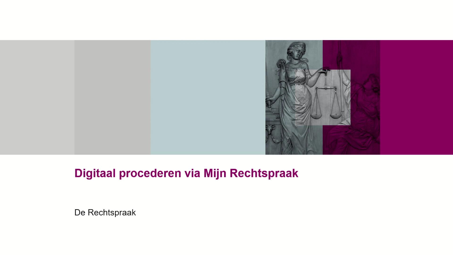 Digitaal procederen via Mijn Rechtspraak - Belastingzaken